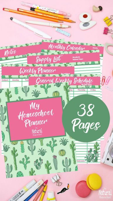 Cactus Homeschool Planner {38 Pages} - The Natural Homeschool Shop