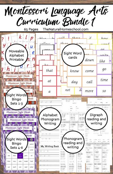 Montessori Language Curriculum Bundle 1 - The Natural Homeschool