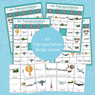 Air Transportation for Kids Printable Bundle + 2 Land, Water & Air ...